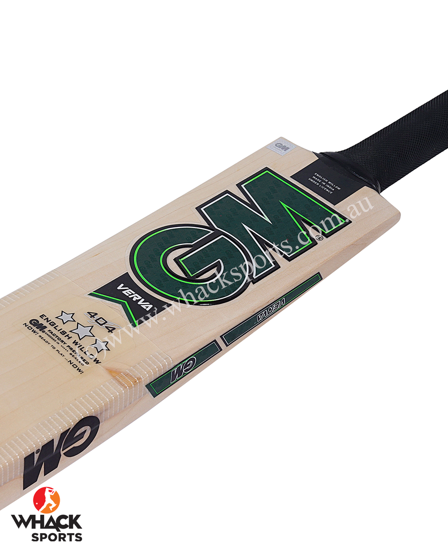 GM Verva 404 English Willow Cricket Bat - SH – WHACK Sports