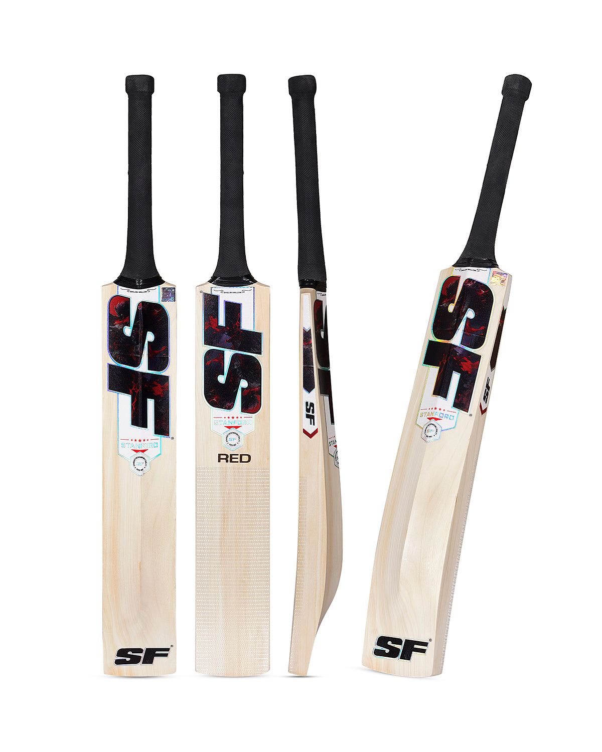 SF Red English Willow Cricket Bat - SH – WHACK Sports