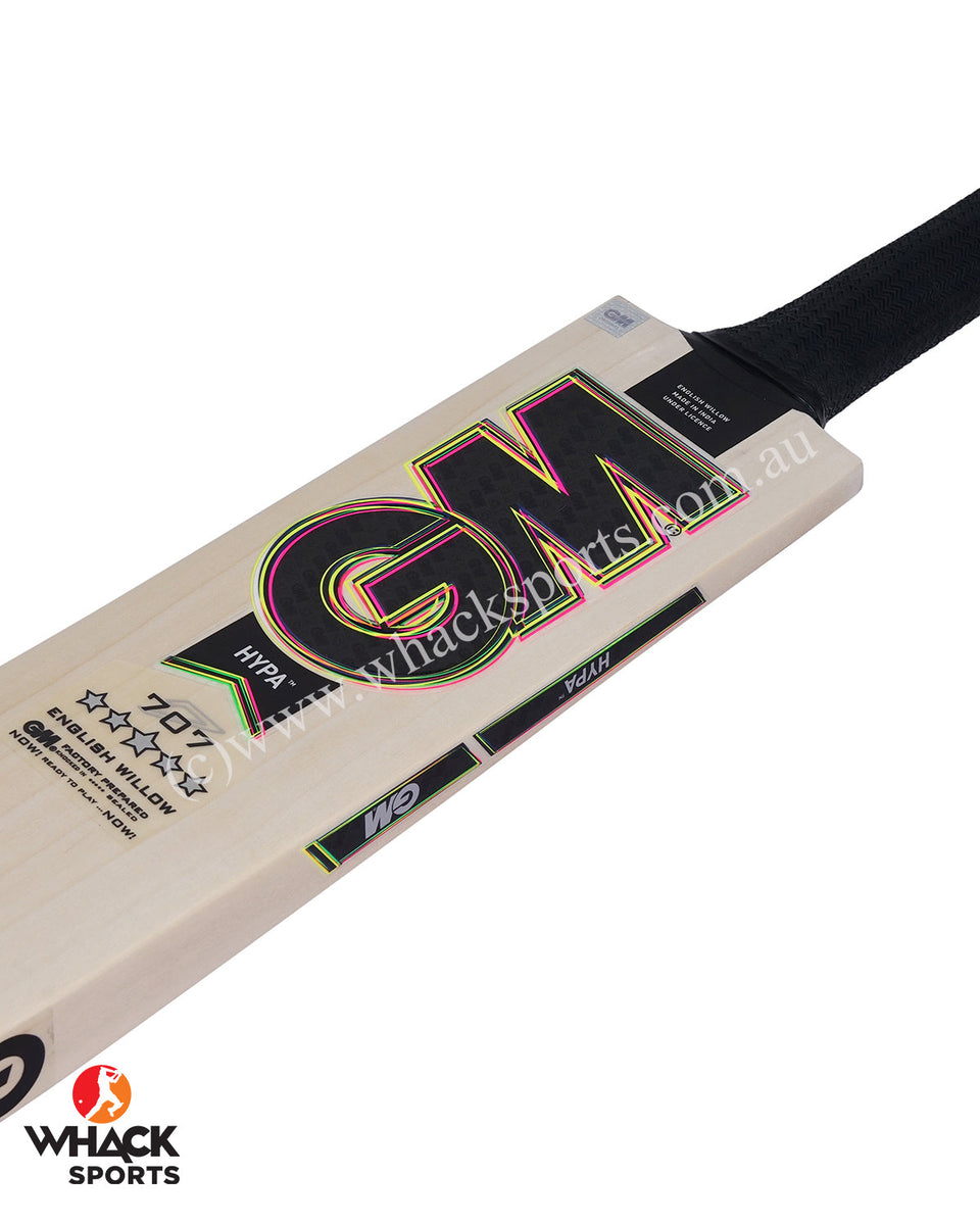 GM HYPA 707 English Willow Cricket Bat - SH – WHACK Sports