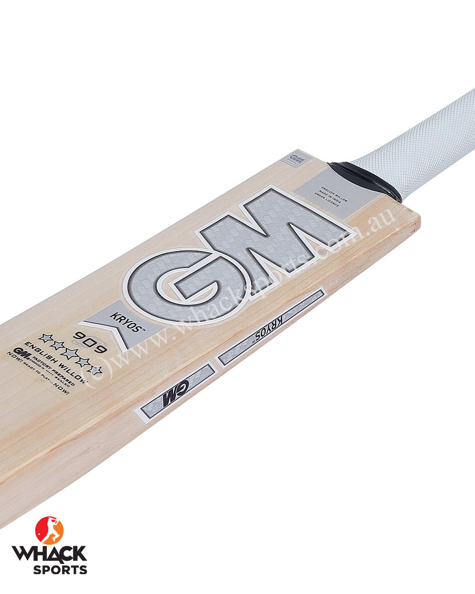 GM Kryos 909 English Willow Cricket Bat - SH – WHACK Sports