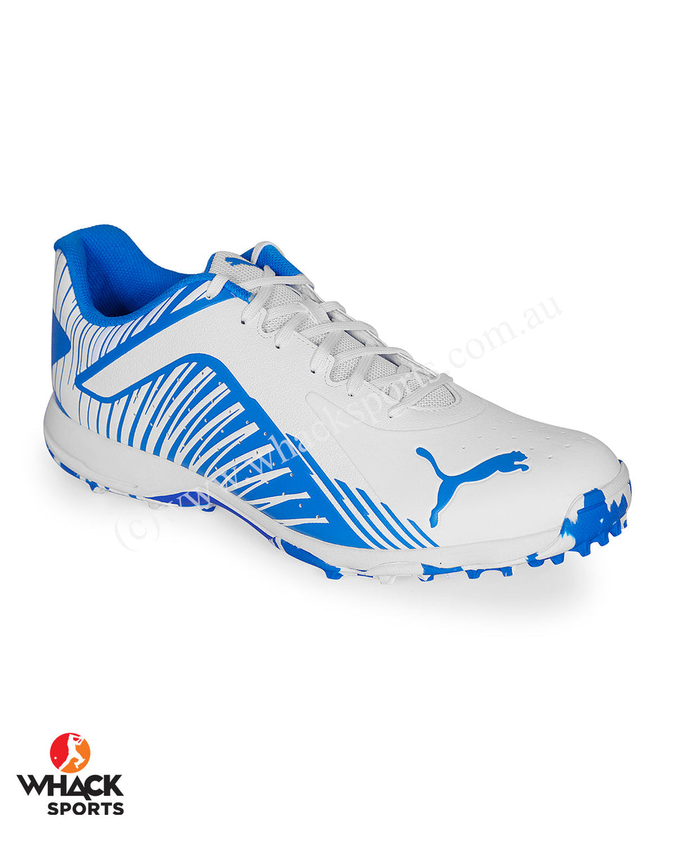 Puma FH 22 - Rubber Cricket Shoes - White-Ultra Blue – WHACK Sports