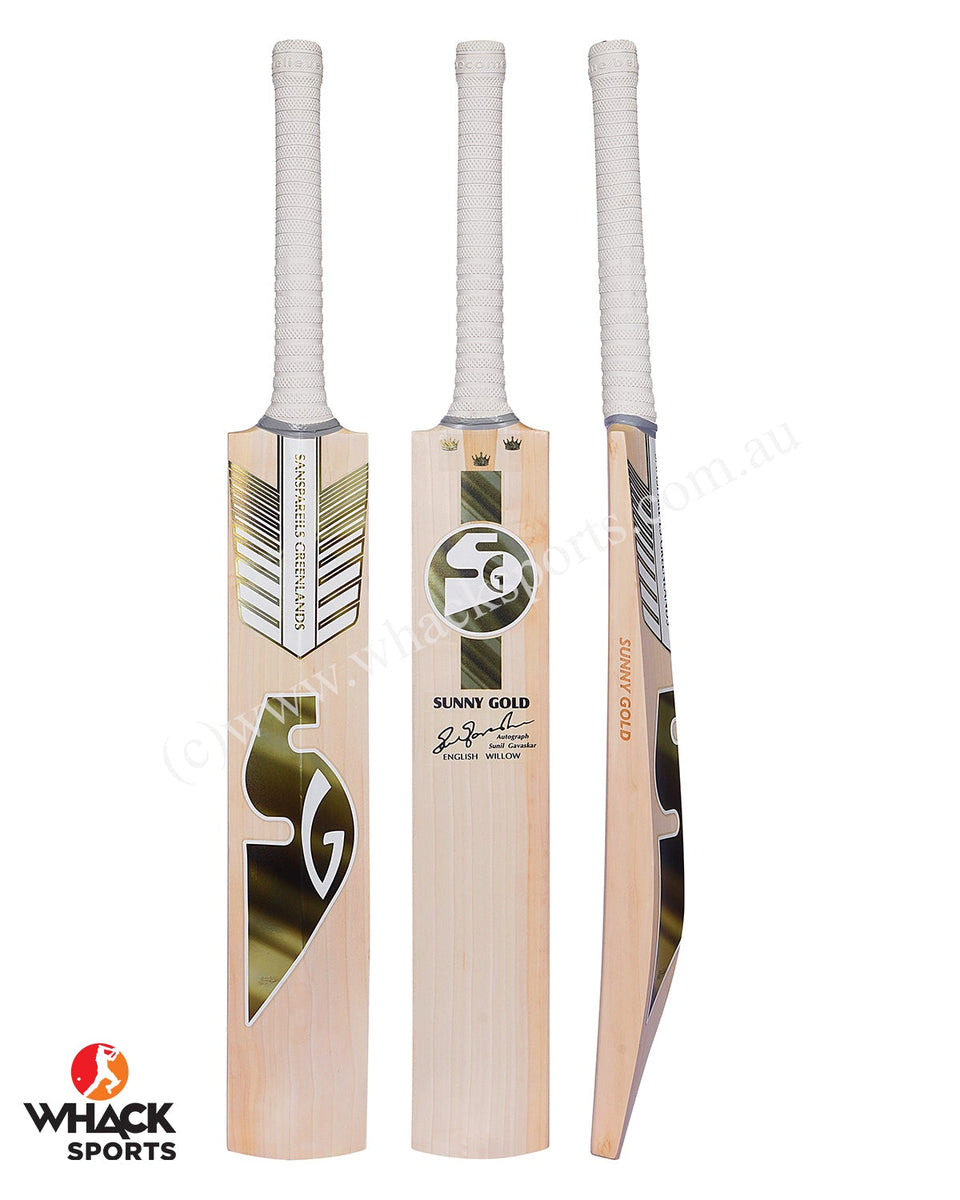 SG Sunny Gold Grade 1 English Willow Cricket Bat - SH – WHACK Sports
