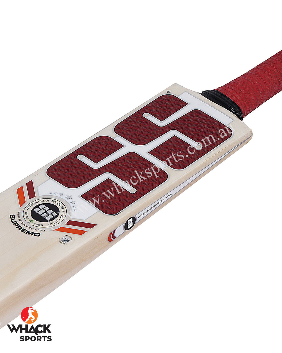 SS Supremo Grade 2 English Willow Cricket Bat - SH – WHACK Sports