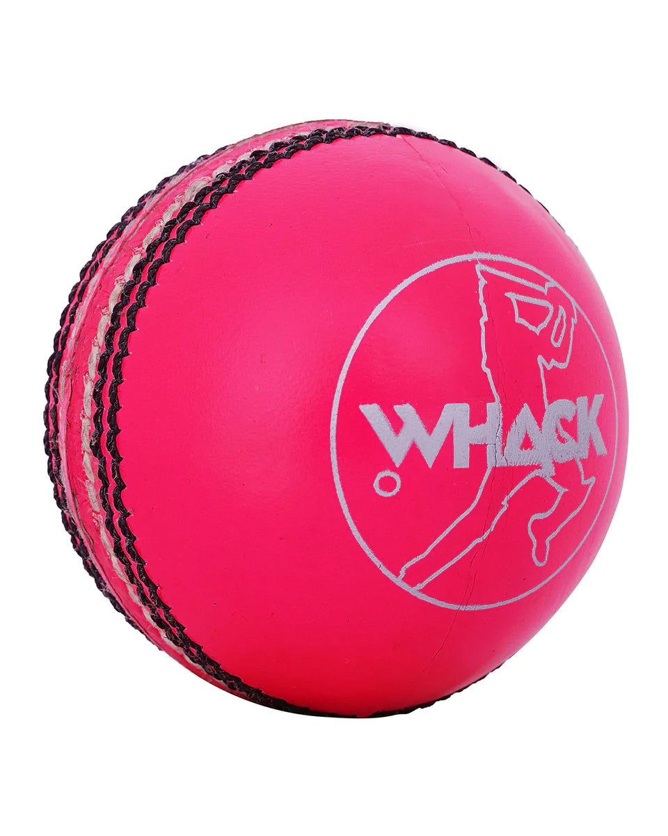 WHACK Test Leather Cricket Ball - 4 piece - 142gm - Pink – WHACK Sports